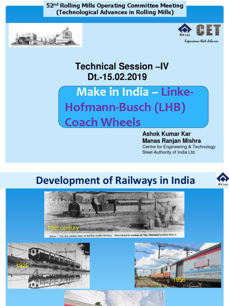 SAIL CET LHB Wheels | Download Free PDF | Rail Transport | Rolling Stock