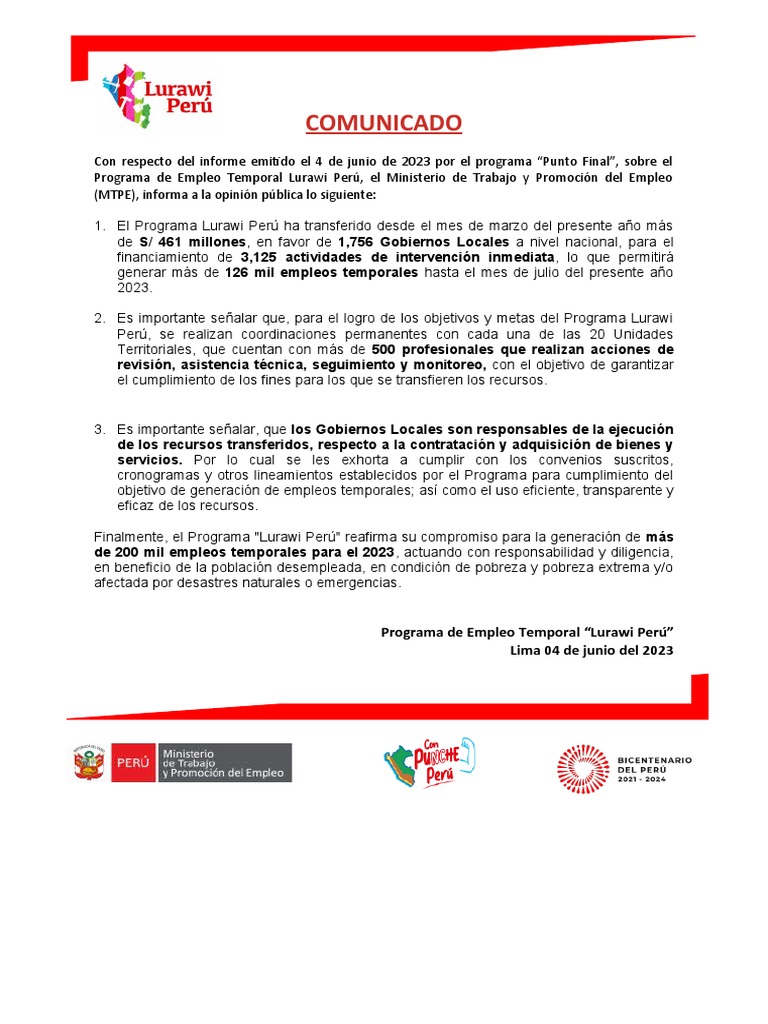 Comunicado 2023 | PDF