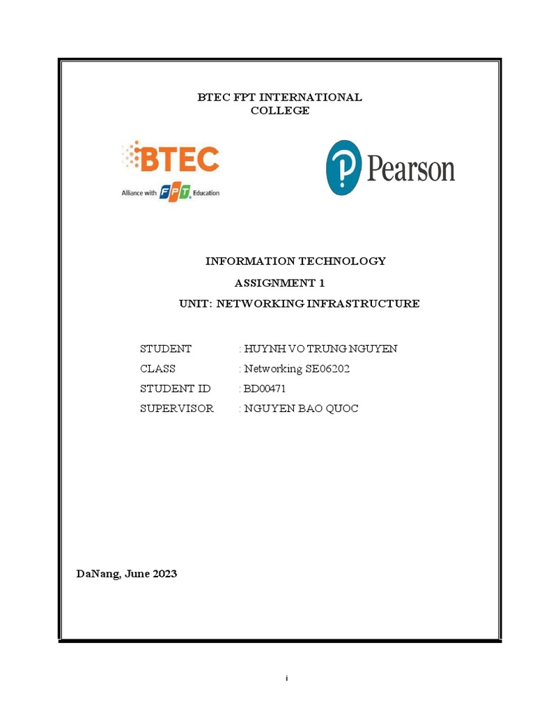 Networking Infrastructure Assignment | PDF | Computer Network | Network Topology