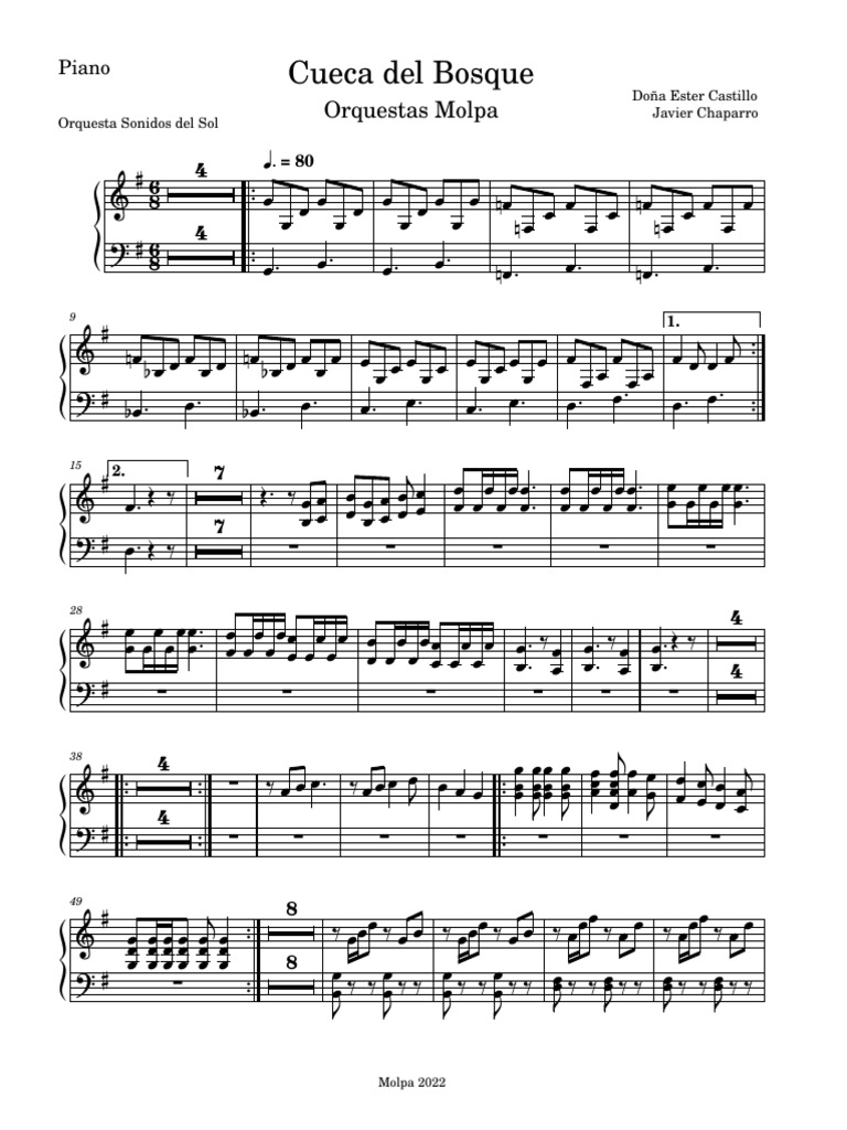 Cueca_del_Bosque-Piano | PDF