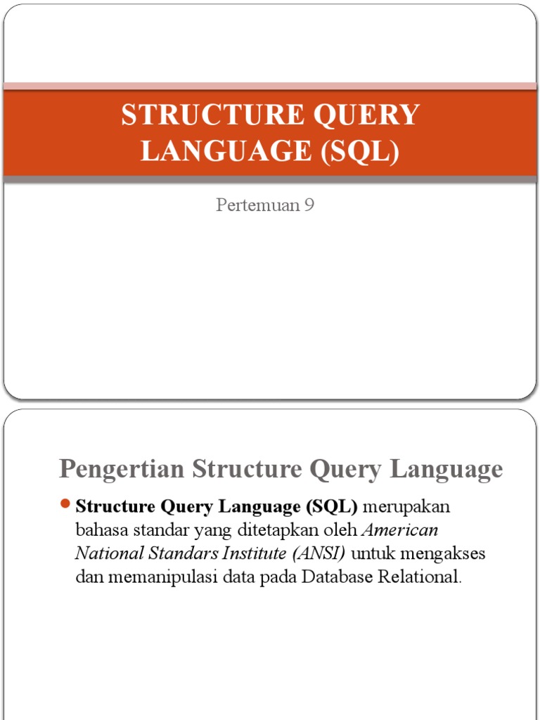 Pertemuan 15 - SQL | PDF