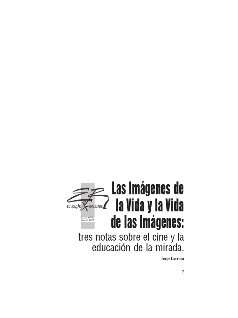 Las Imágenes de La Vida y La Vida de Las Imágenes | PDF | Infancia | Mente