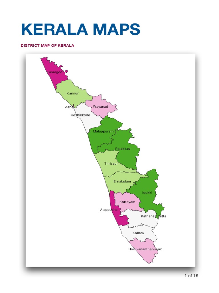 Kerala Maps: District Map of Kerala | PDF