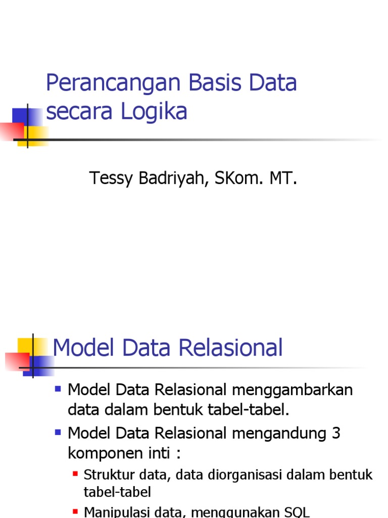 Perancangan Basis Data Secara Logika | PDF