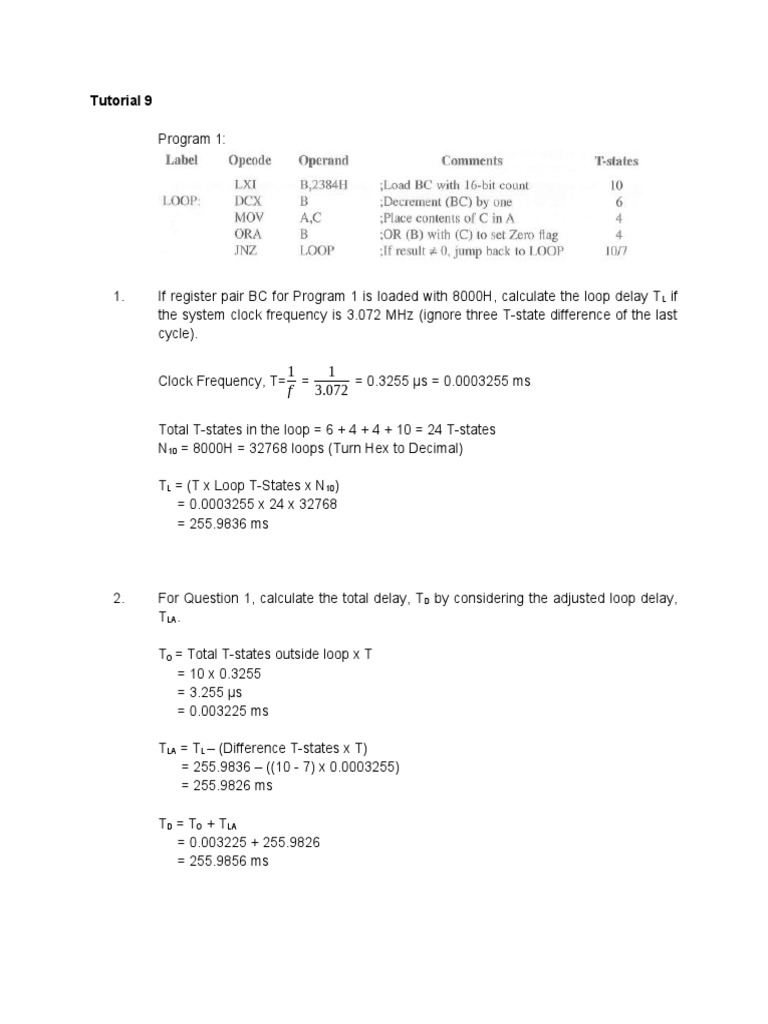 Tutorial 9 | PDF | Digital Electronics | Computer Science