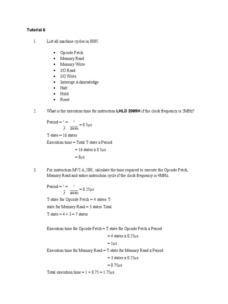 Tutorial 6 | Download Free PDF | Computing | Computer Hardware