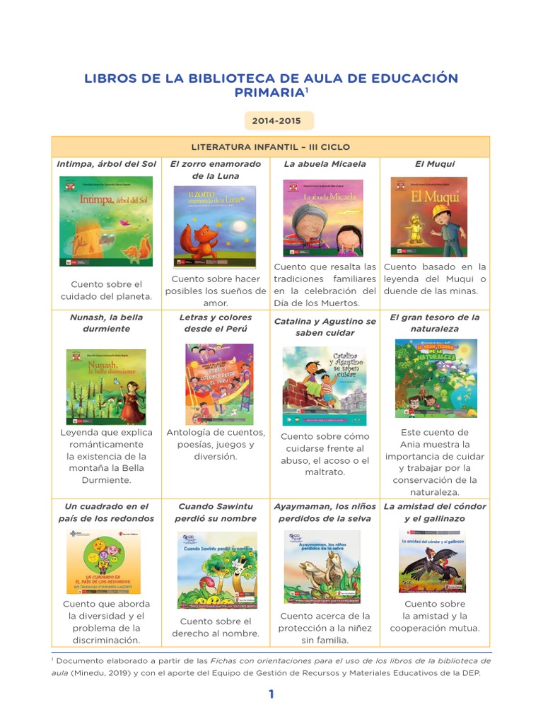 Libros Biblioteca Aula Primaria | PDF | Perú | Tierra