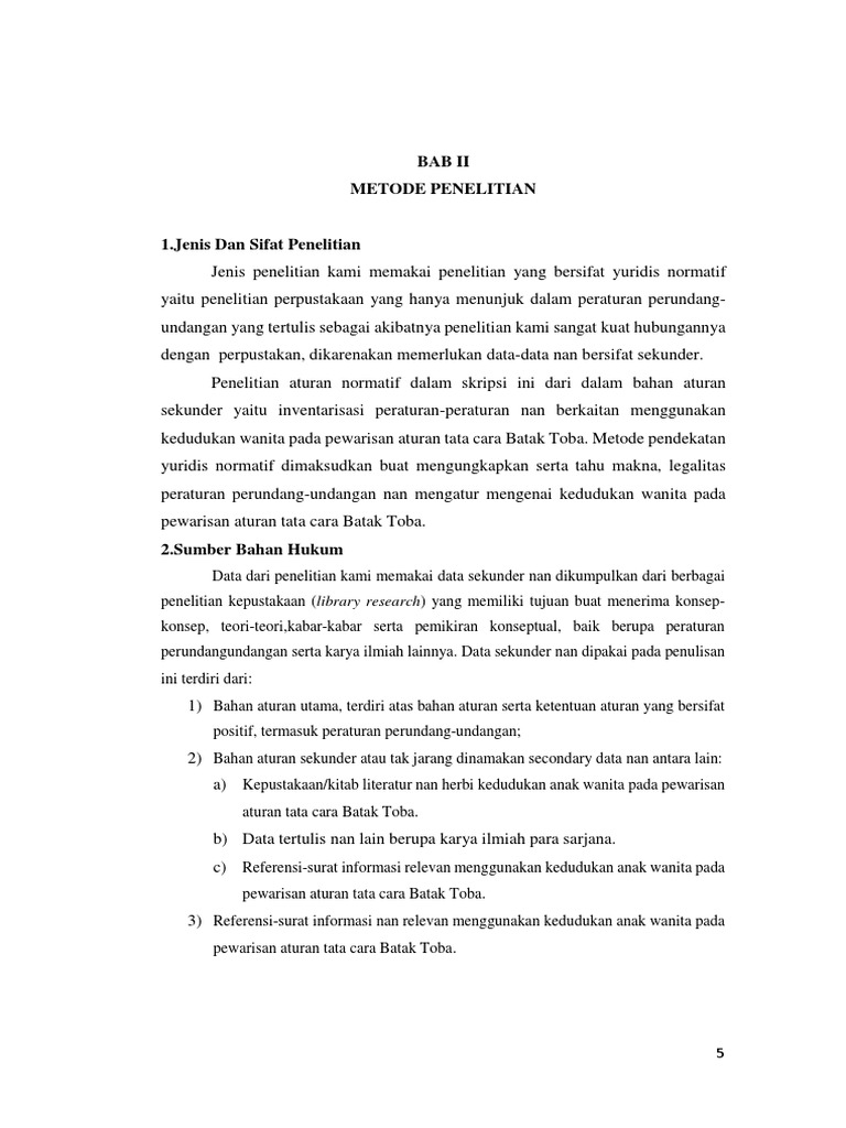 Bab 2 Metode Penelitian | PDF