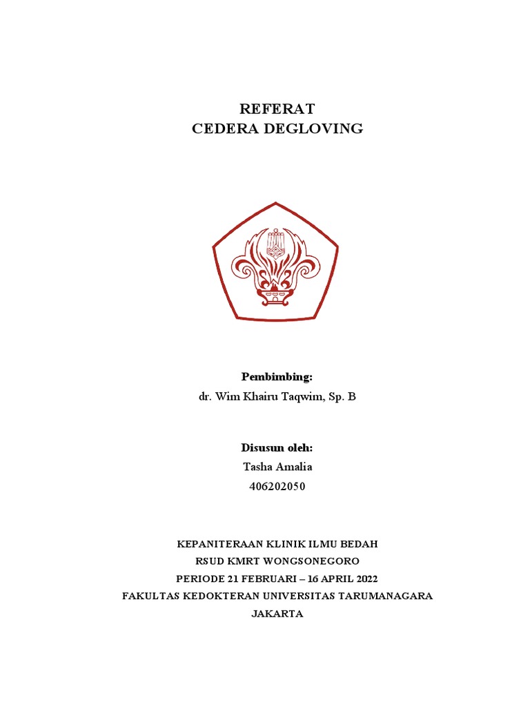 Referat Skin Degloving - Tasha Amalia (406202050) | PDF