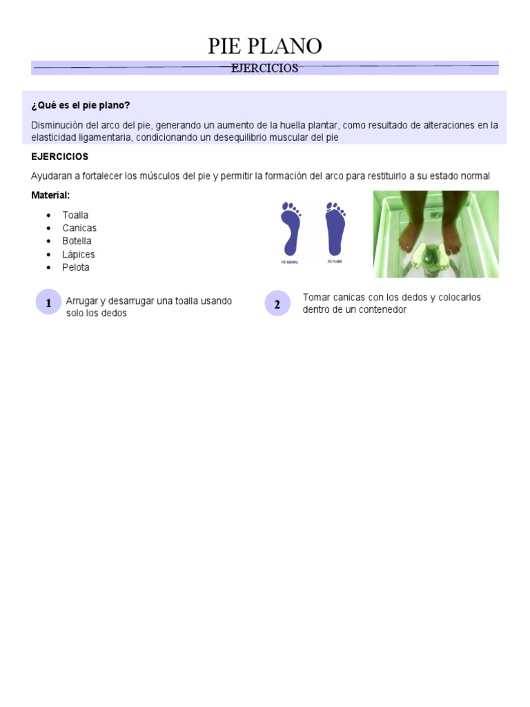 Pie Plano Ejercicios | PDF