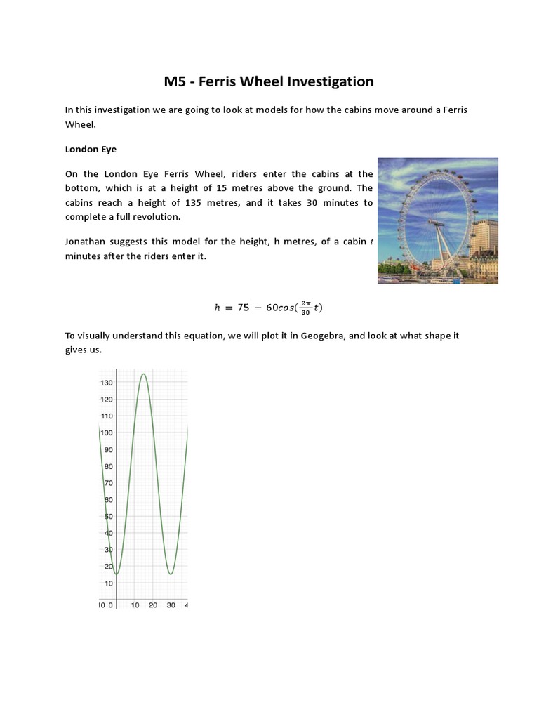 M5 - Ferris Wheel Investigation | PDF | Mathematics | Science