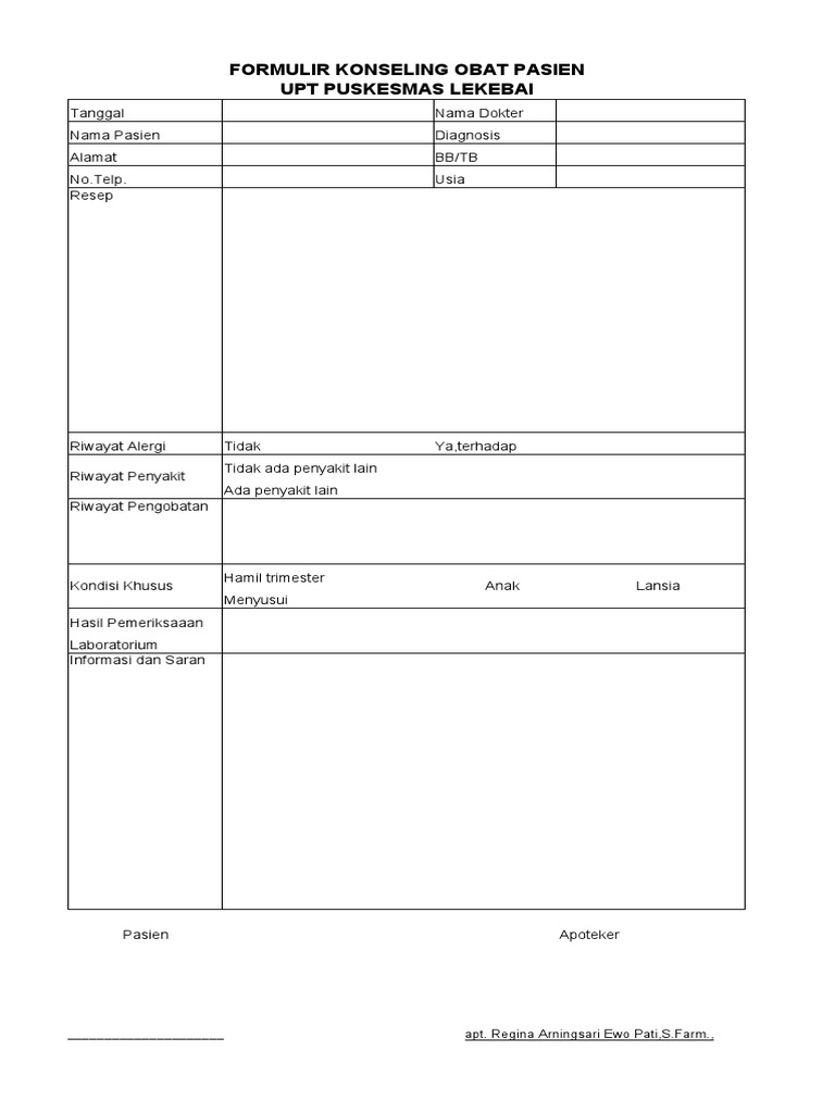 Form Konseling | PDF | Sains & Matematika