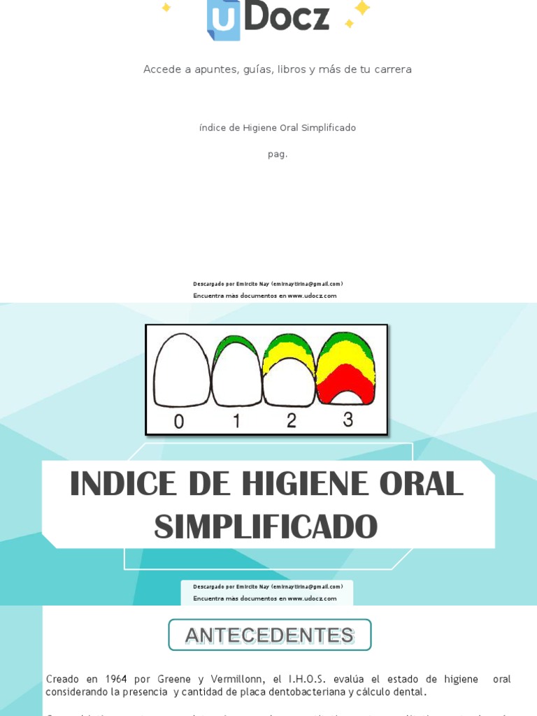 Indice de Higiene Oral | PDF