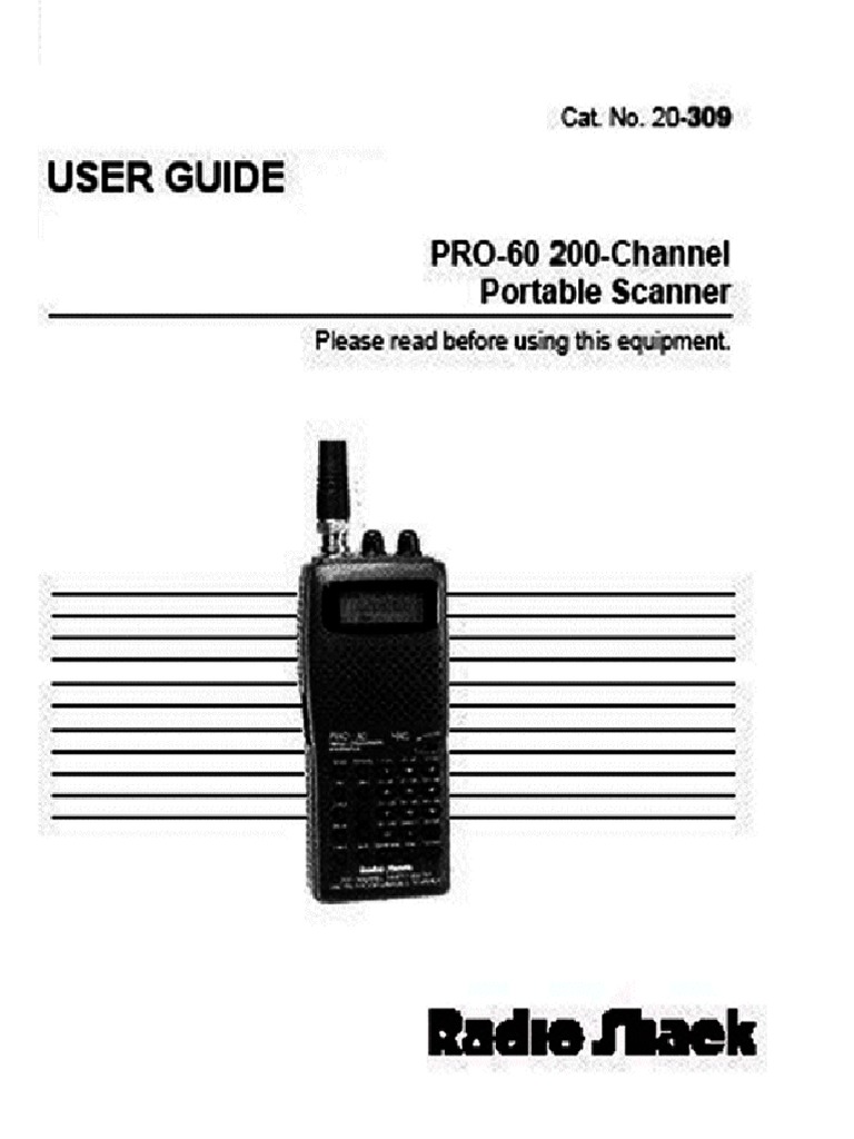 Radio Shack PRO-60 User Guide | PDF | Radio Spectrum | Frequency Modulation