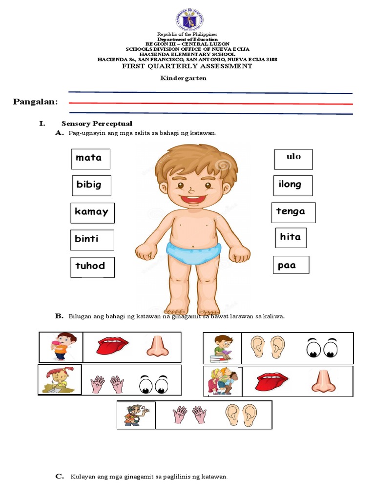 FIRST Quarter Activity Test Assessment | PDF