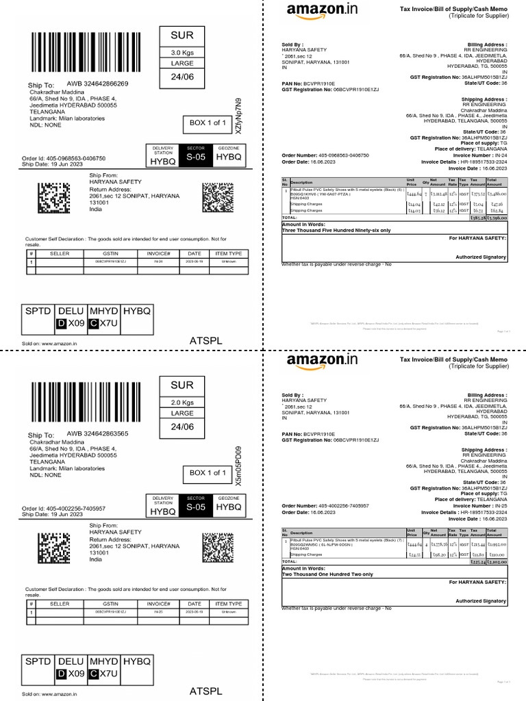 Sl. No Description Unit Price Qty Net Amount Tax Rate Tax Type Tax Amount Total Amount | PDF