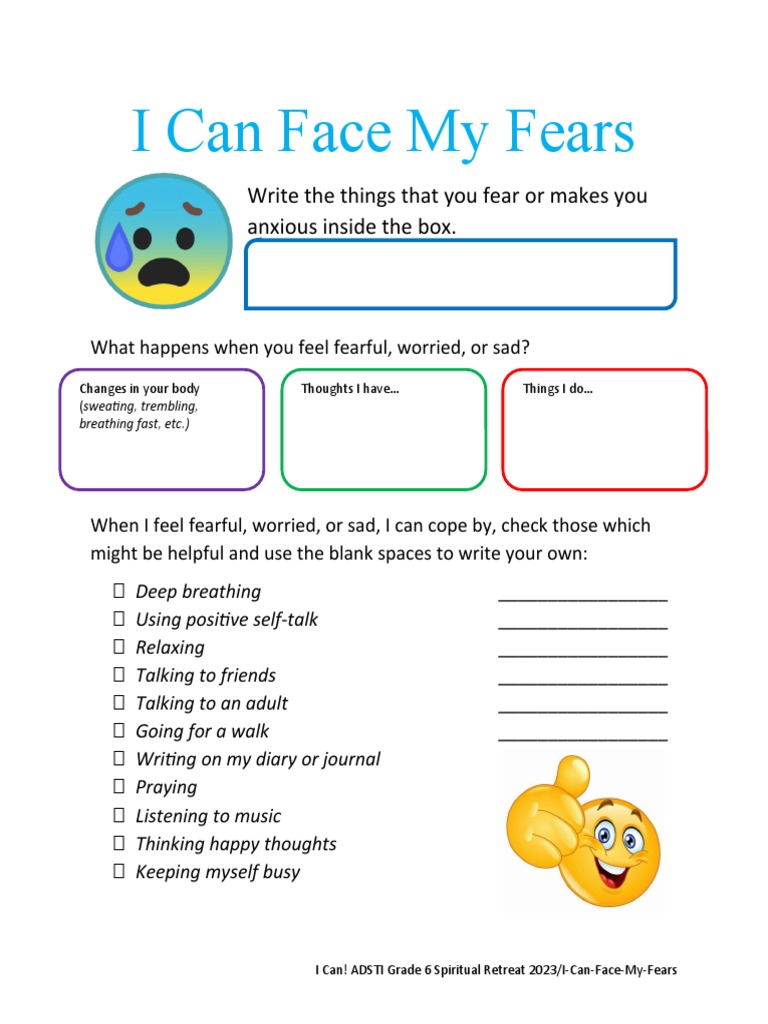 I Can Face My Fears | PDF