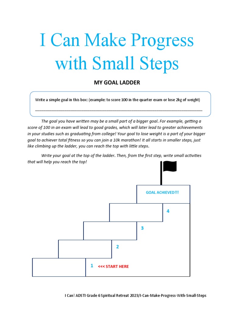 I Can Make Progress With Small Steps | PDF