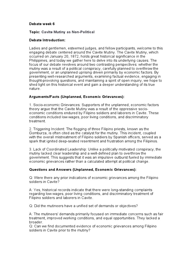 Debate-week-6-Cavite-Mutiny-as-Non-Political | PDF