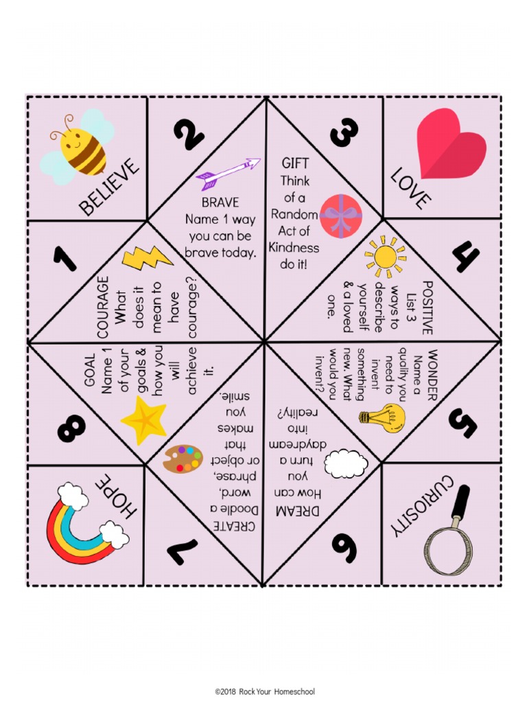 Growth Mindset Cootie Catcher | PDF