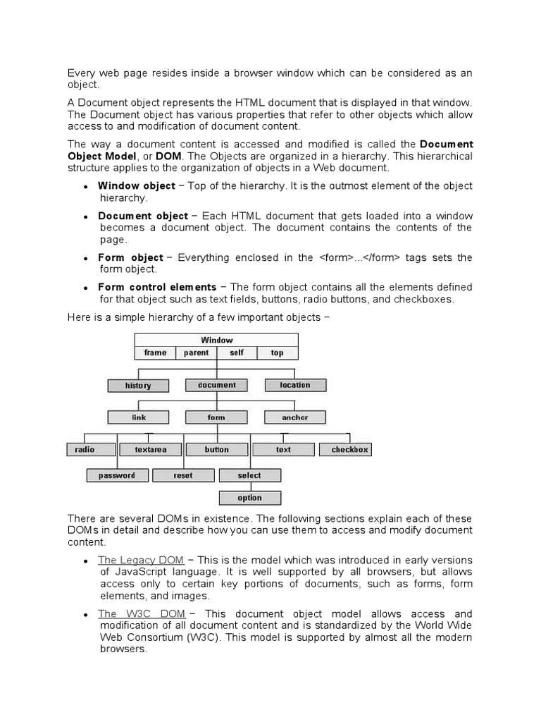 Javascripts Notes Download Free Pdf Document Object Model Cyberspace