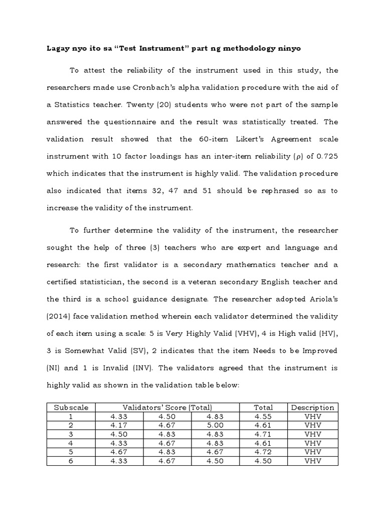 Validity and Reliability | PDF
