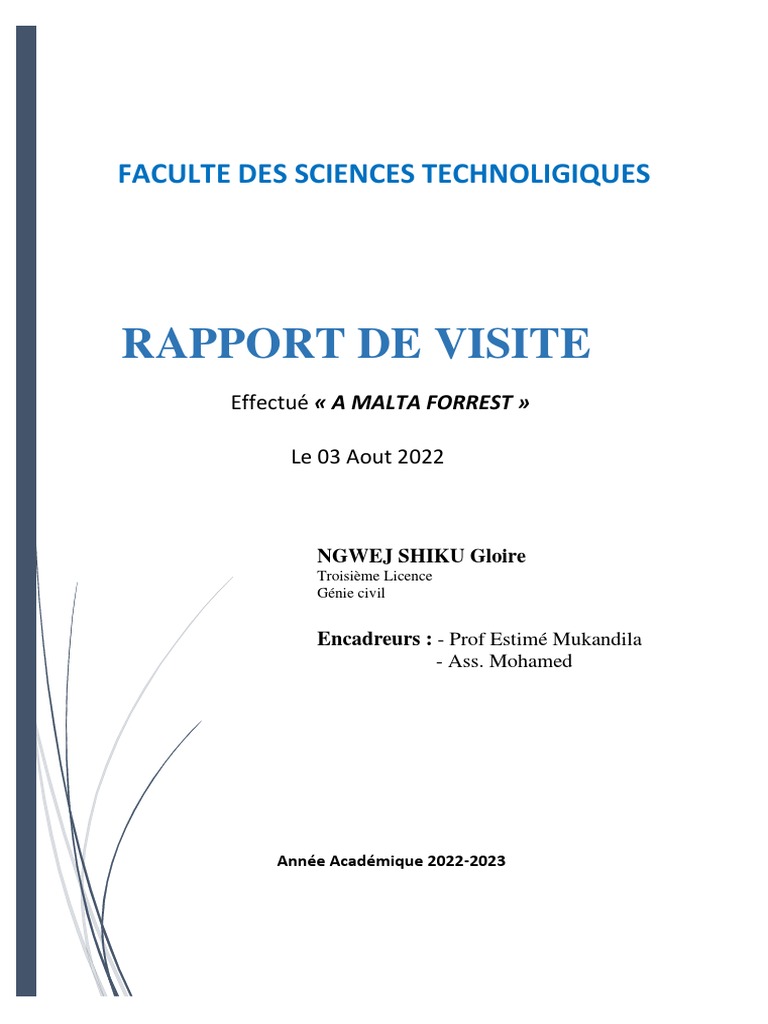 Rapport de visite à Malta Forrest | PDF | Ingénierie civile | Horticulture