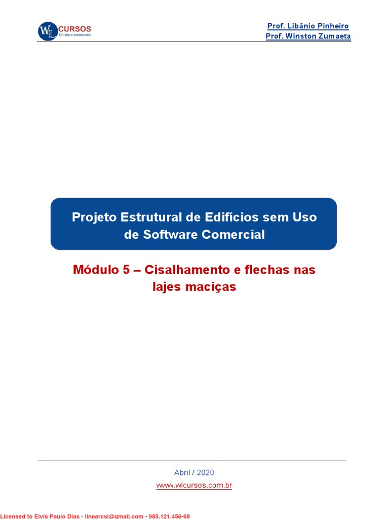 Projeto Estrutural - M5 Resumo | PDF | Estresse (Mecânica) | Flexão (Física)