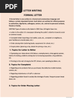 CBSE Class 10 English Formal Letter Writing Format | PDF | Human ...