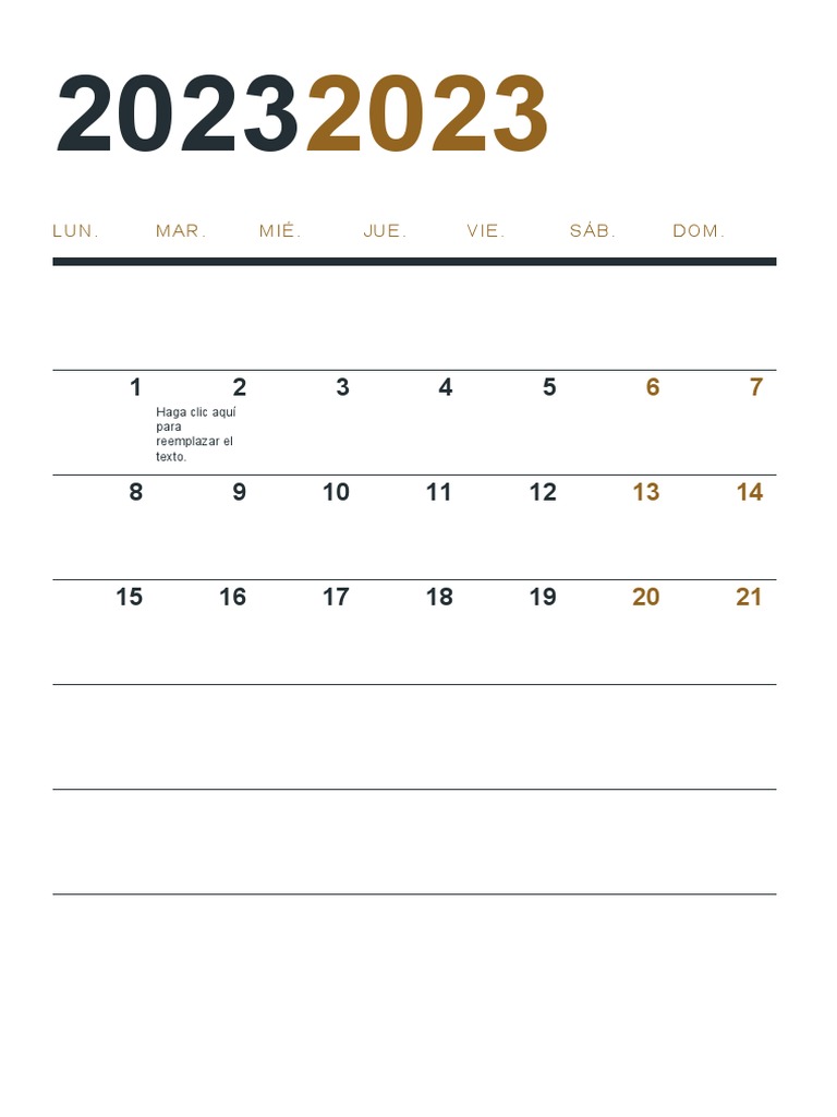 Formato de Calendario Sep 2023 | PDF