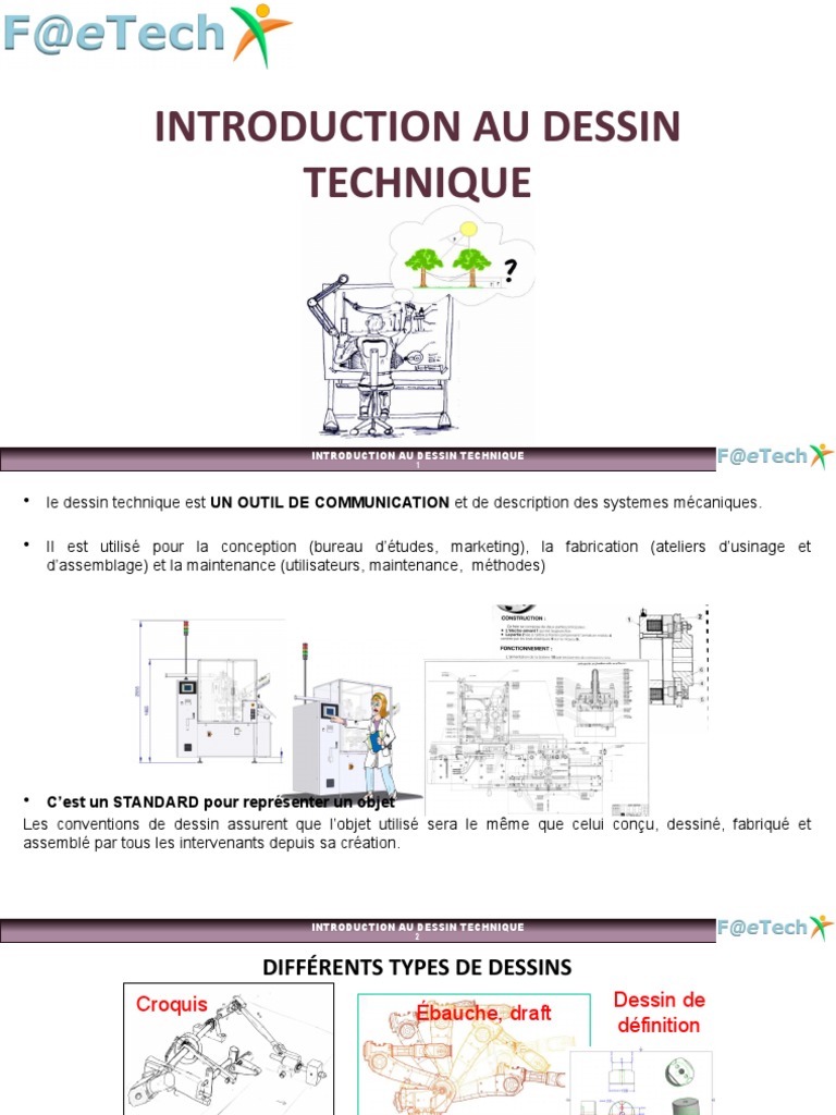 Introduction au Dessin Technique | PDF | Dessin technique | Techniques ...