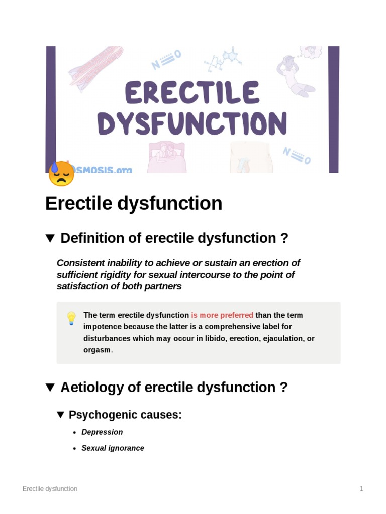 Understanding Erectile Dysfunction Causes & Treatments | PDF | Science ...