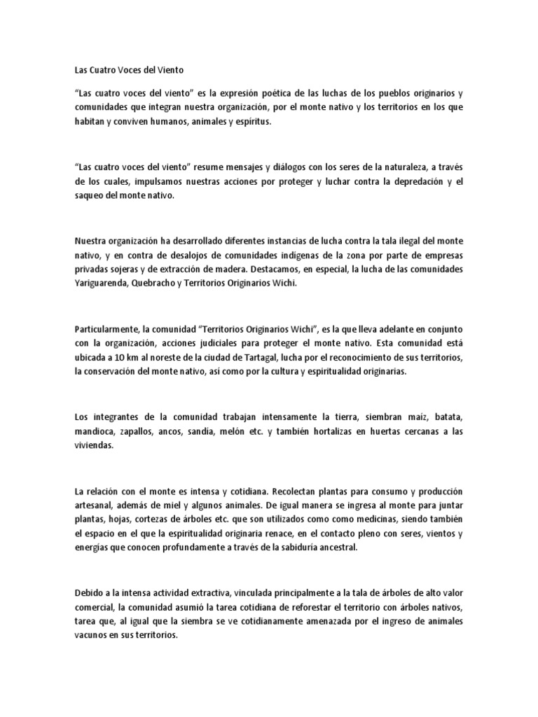 Las Cuatro Voces Del Viento | PDF | Ciencias sociales | Estudios de ...