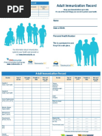 Adult Immunization Record Template | PDF | Vaccines | Immunology