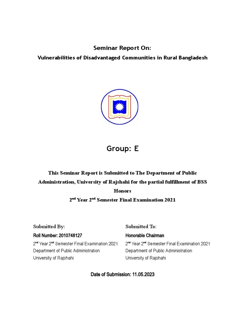 Seminar Report-Front Page | PDF
