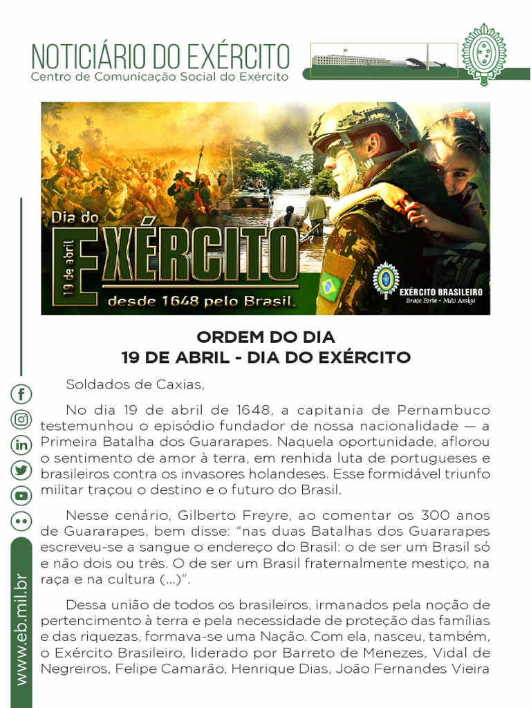 Dia do Exército 2023 | PDF | Brasil | Militar