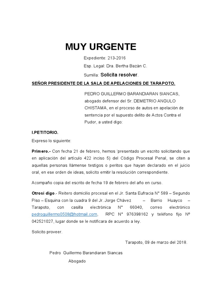 Solicita Resolver | PDF | Derecho