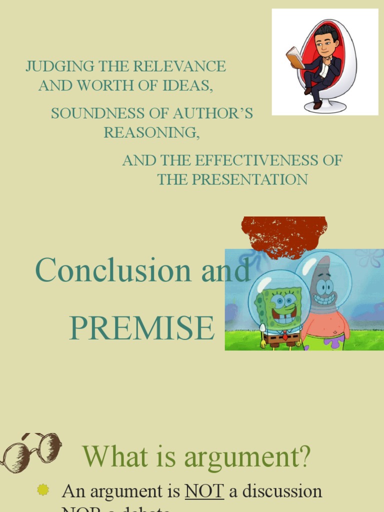 q4 l3 Conclusion and Premise For Students | PDF | Argument | Logic