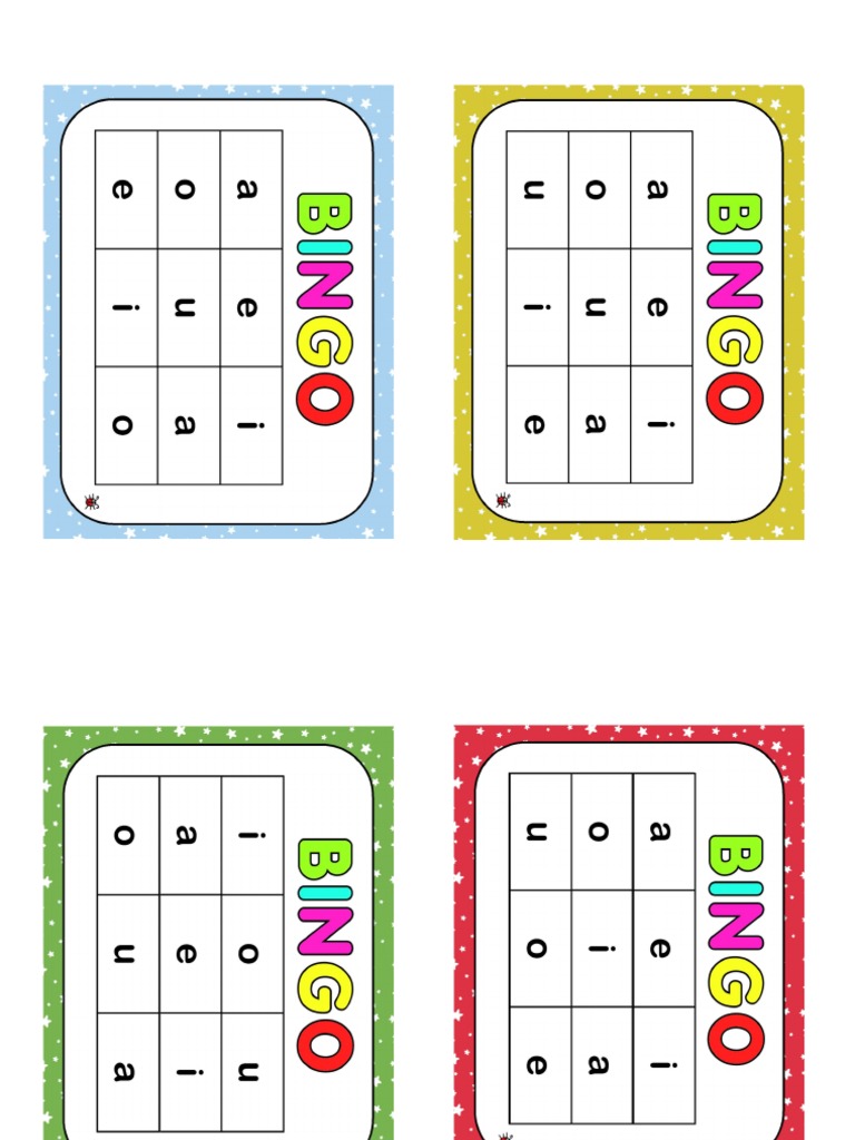 Juego BINGO VOCALES | PDF