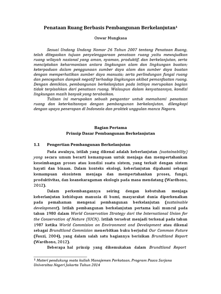 Penataan Ruang Berbasis Pembangunan Berk | PDF