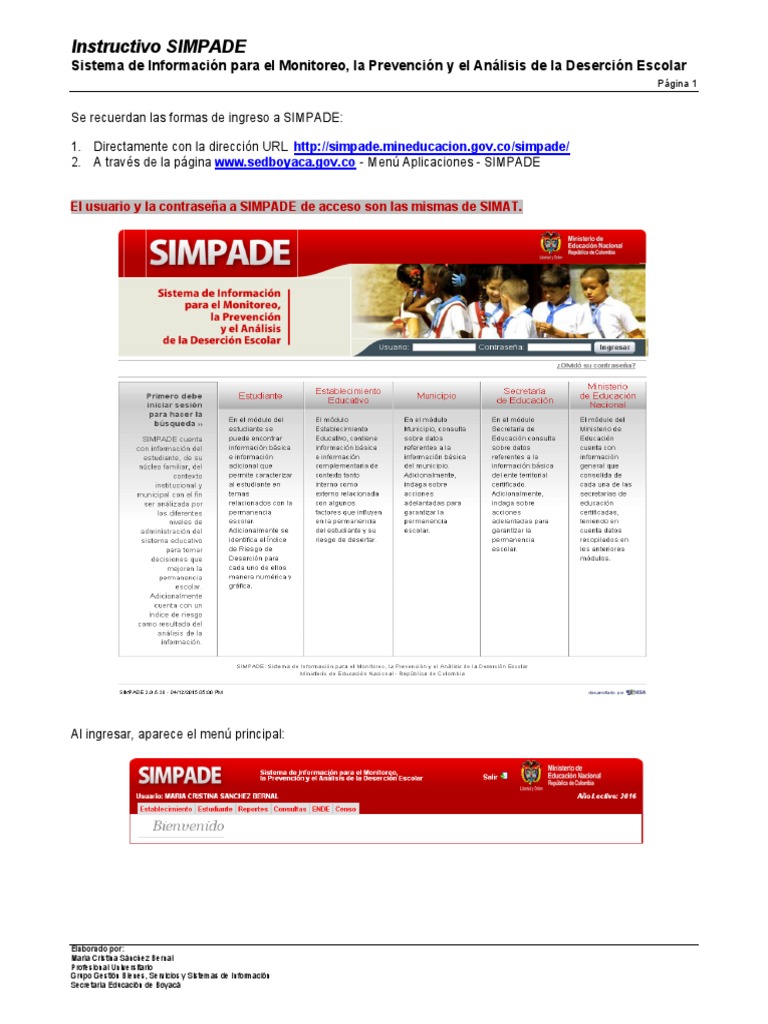 Instructivo SIMPADE - Registro Informacion | PDF | Información ...