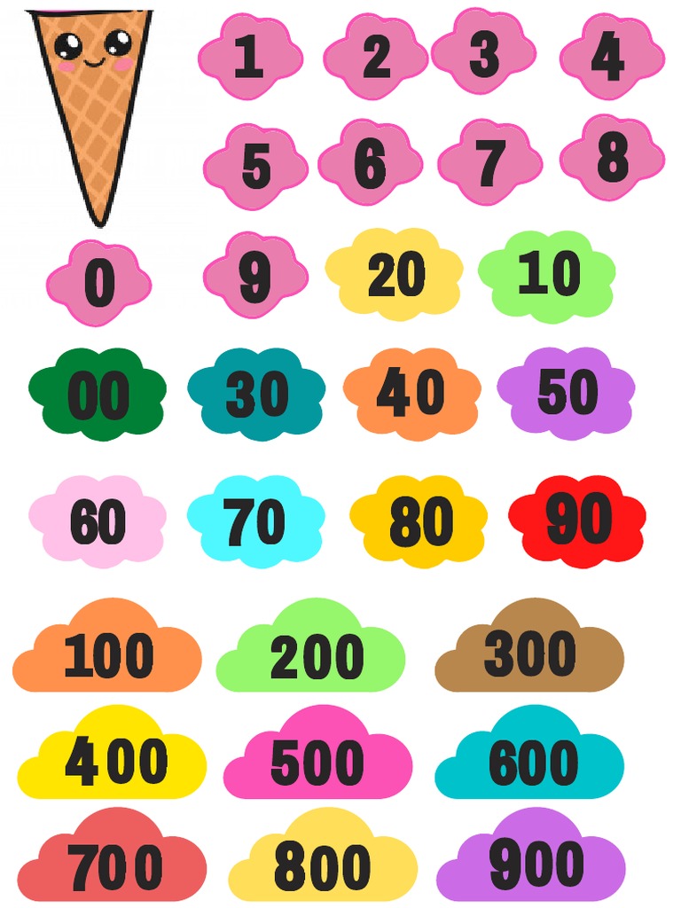 Helados Numéricos para Preescolar | PDF