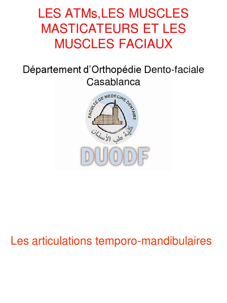 LES ARTICULATIONS TEMPORO-MANDIBULAIRES Prob | PDF
