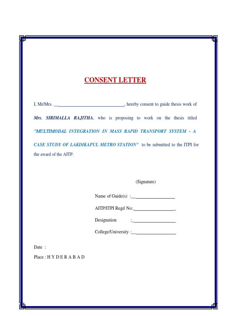 Consent and Certificate | PDF