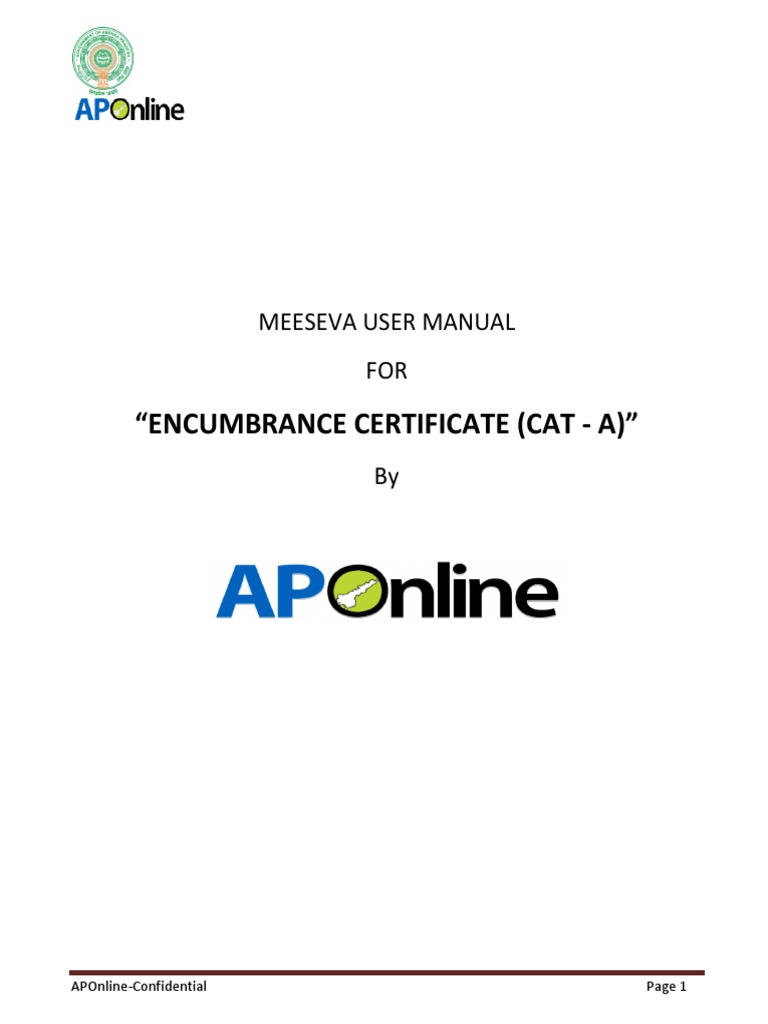 Encumbrance Certificate | PDF | Computing