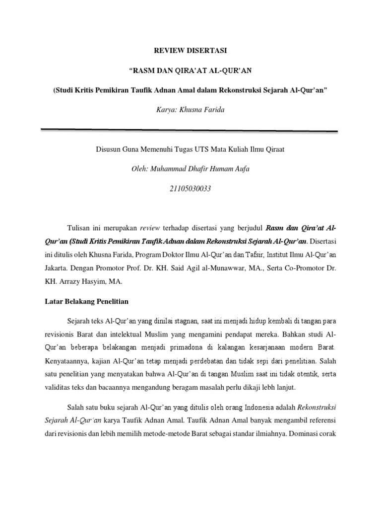 REVIEW_DISERTASI_qiraat | PDF