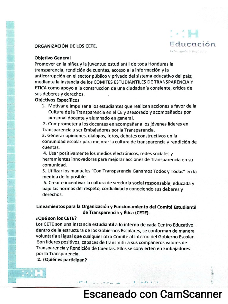Lineamientos para Cete 2023 | PDF