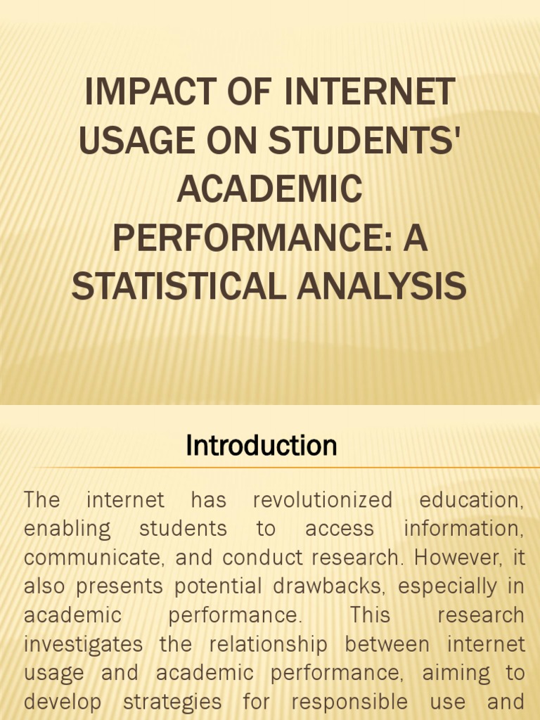 Impact of Internet Usage On Students Academic | PDF | Internet | Hypothesis