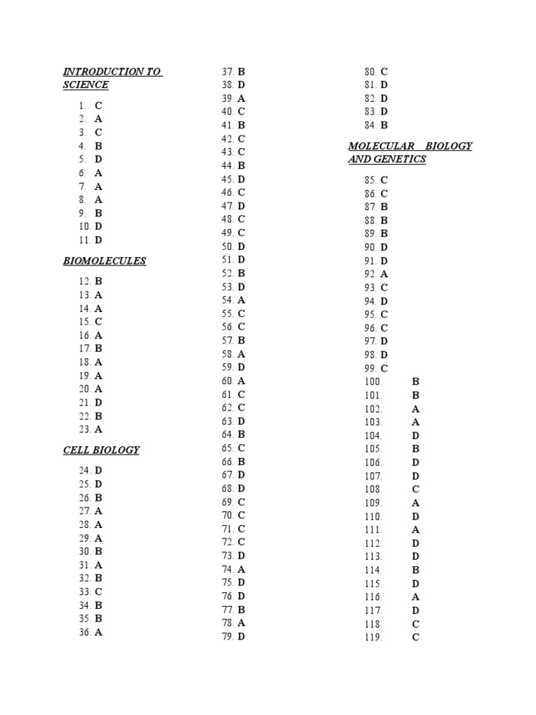 Answer Key Specialization | PDF