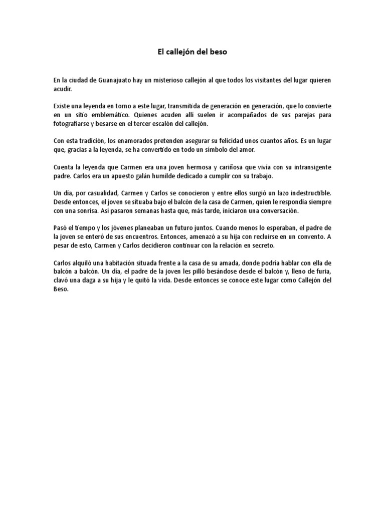 El Callejón Del Beso | PDF